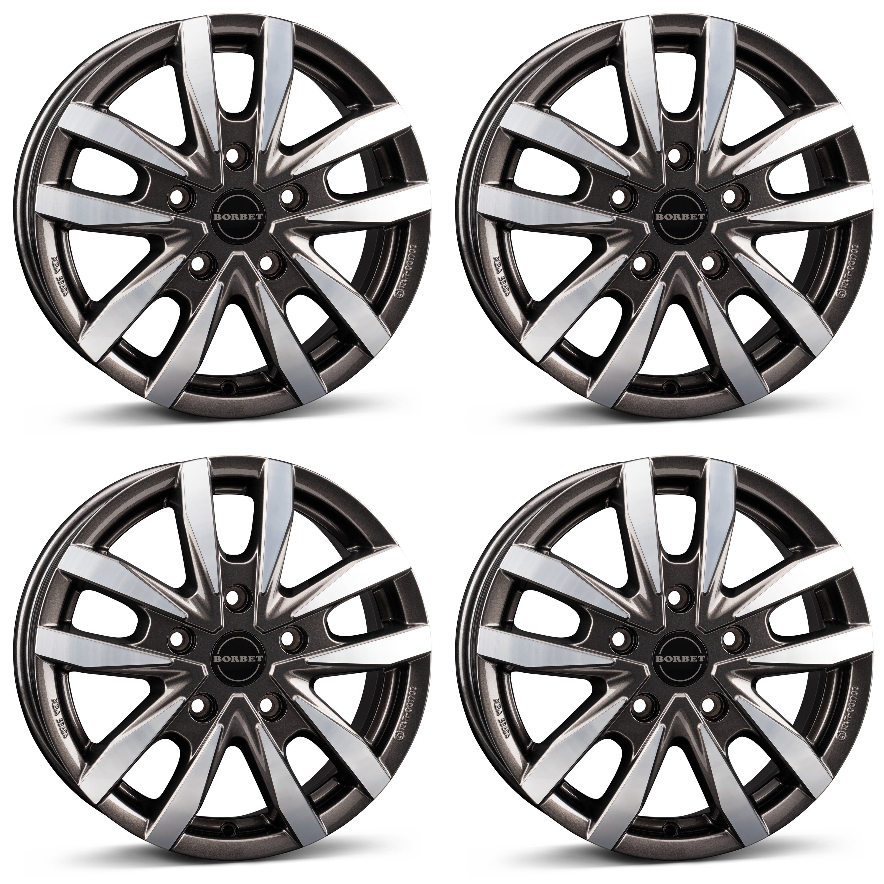 4 JANTES BORBET CW5 6.0x16 ET68 5x118 ANTP pour Peugeot Boxer EUR 876 ...