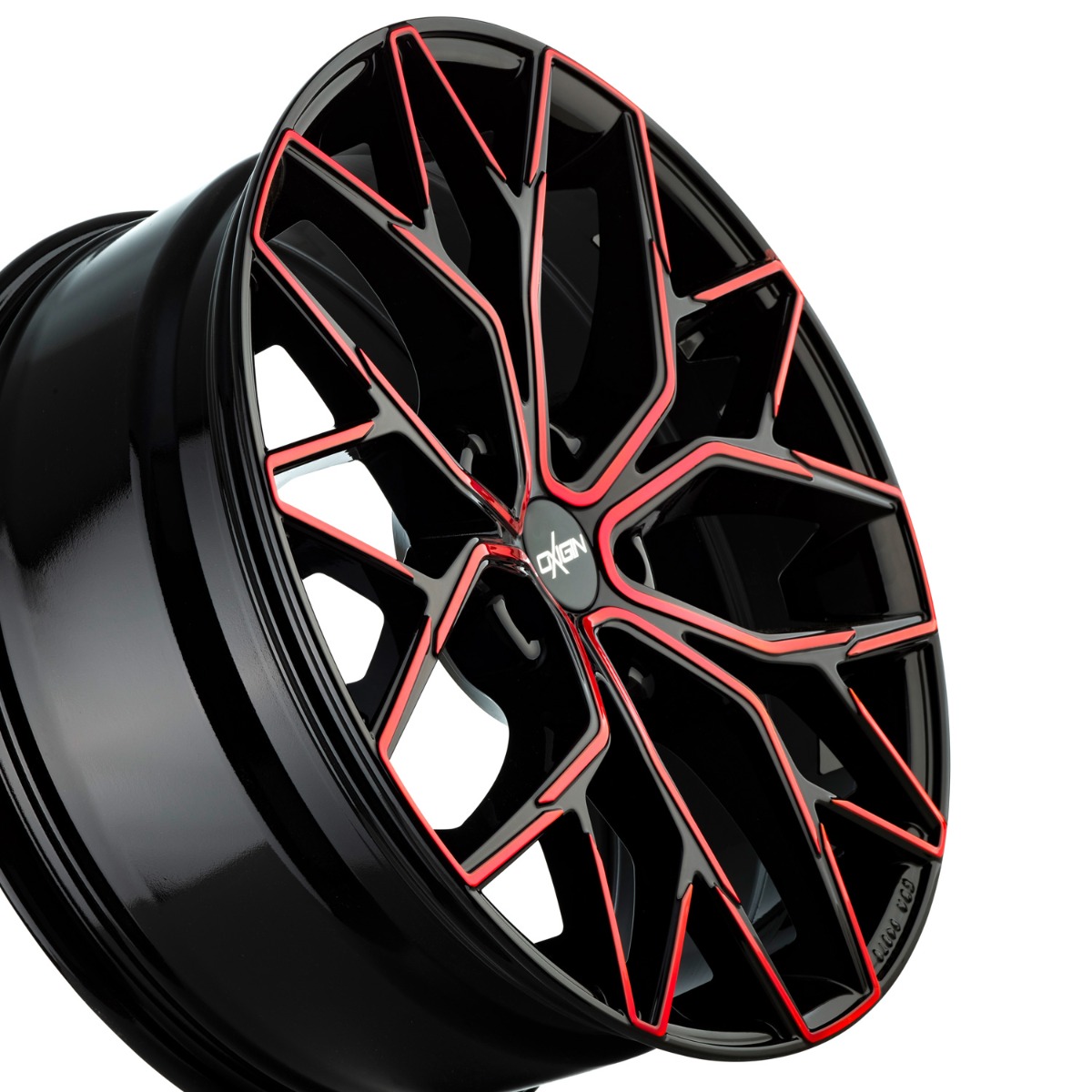 Oxigin 26 Oxid Y-Speichen Felge in black matt, red polish und black ...